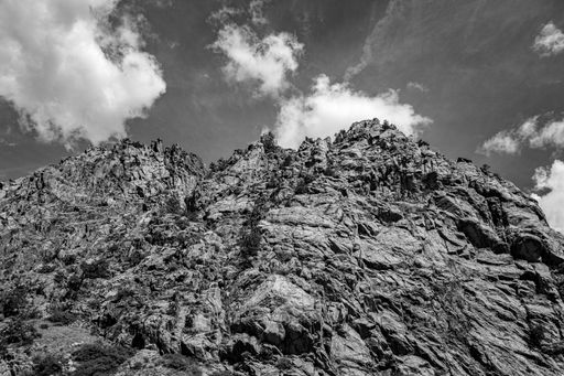 Devine Visual Arts | Greyscale low angle shot of Colorado rocky mountains