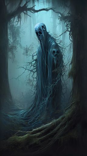 AI generated illustration of an ominous character dressed as death in ...