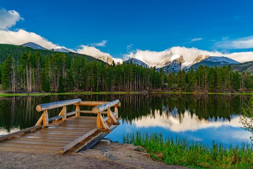 Abhishek Kumar| View of Sprague Lake in Rocky Mountains, surrounded by ...