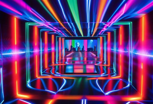 Ajax Kintsugi | AI-generated illustration of a neon art installation ...